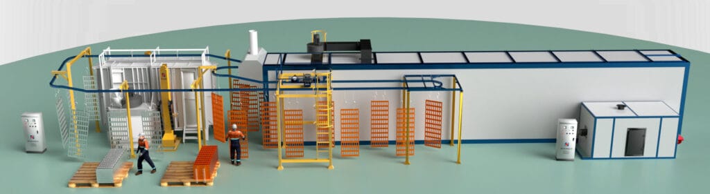 Automatic Powder Coating Line for Streetlights - Powder Coating Line ...