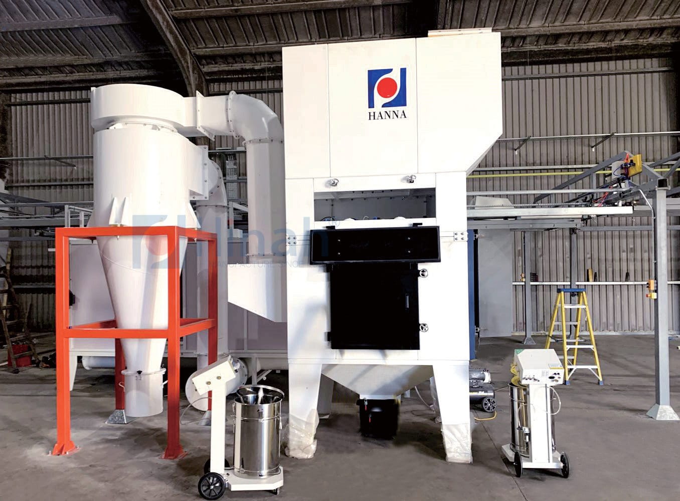 Manual Powder Coating Line with Large Cyclone Recycling System - Powder ...