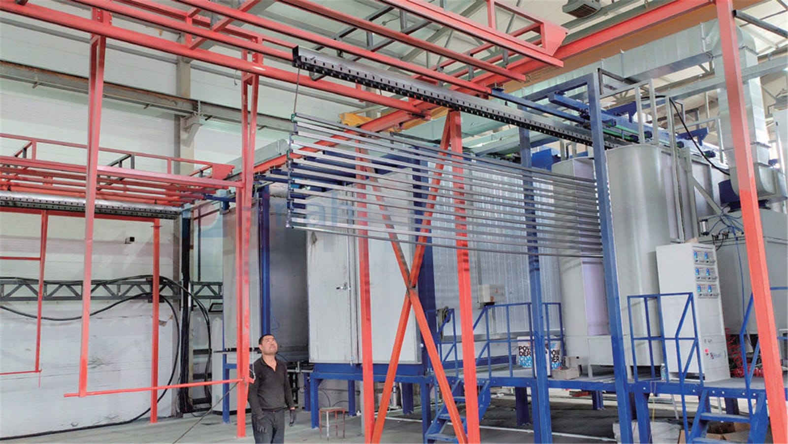 Manual Powder Coating Line for Guardrail - Powder Coating Line - Hinah